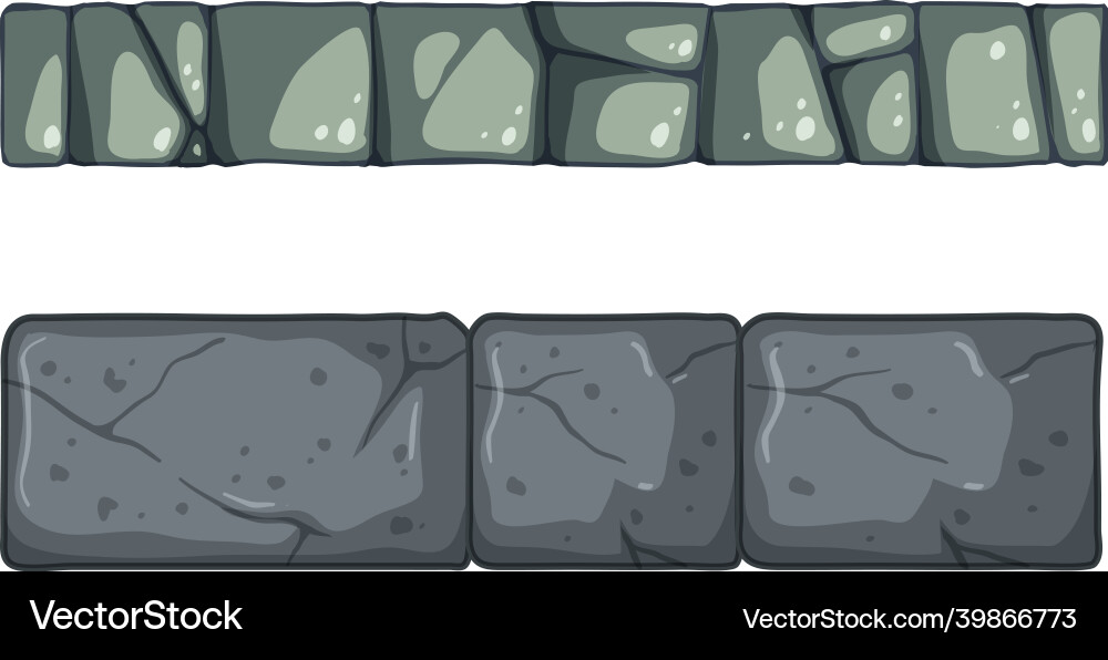 Stone tiles texture in cartoon style Royalty Free Vector
