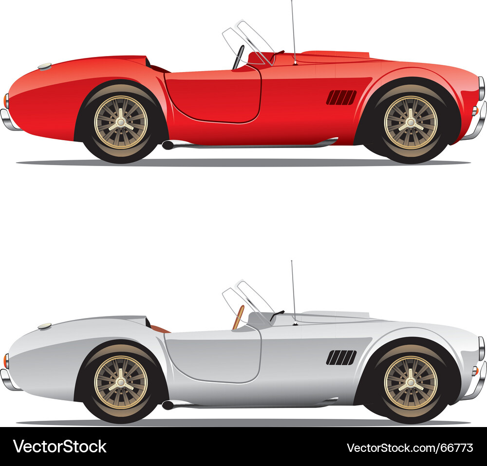 Stylish Convertible Cars Royalty Free Vector Image