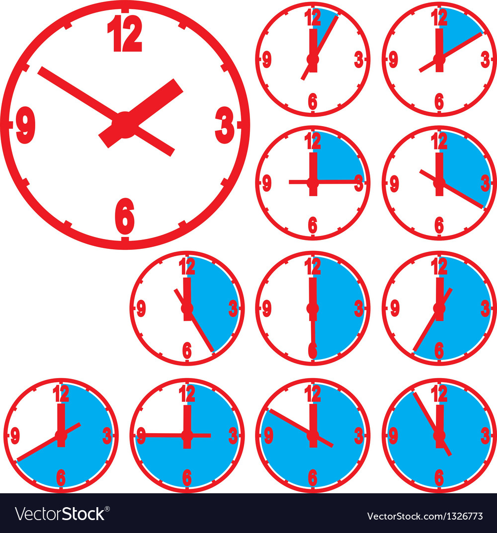 Wall mounted digital clock Royalty Free Vector Image