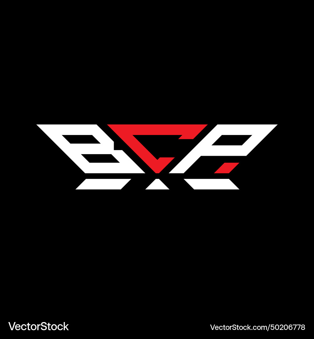 Bcp letter logo design simple and modern Vector Image