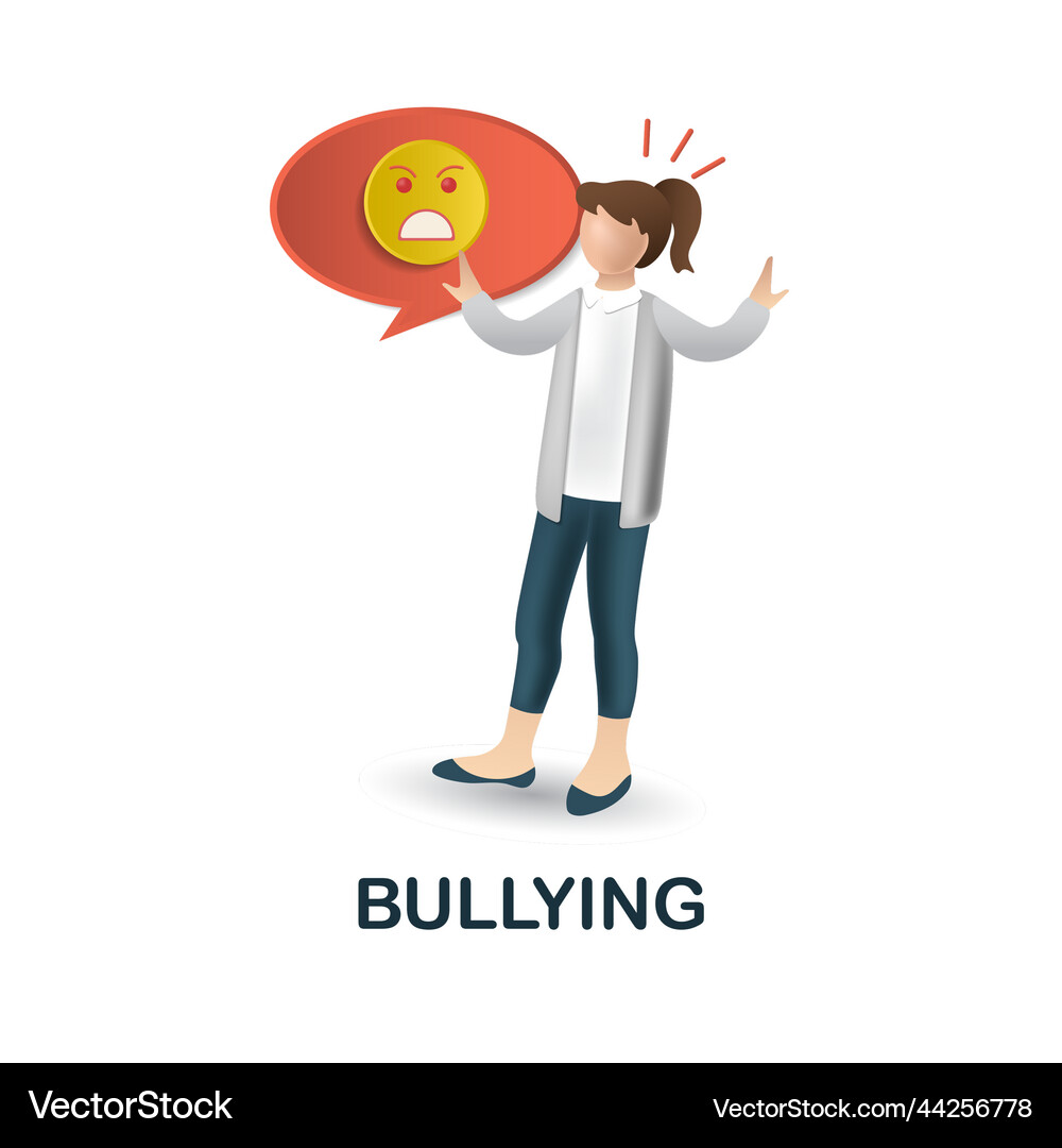 Bullying icon 3d from harassment collection Vector Image