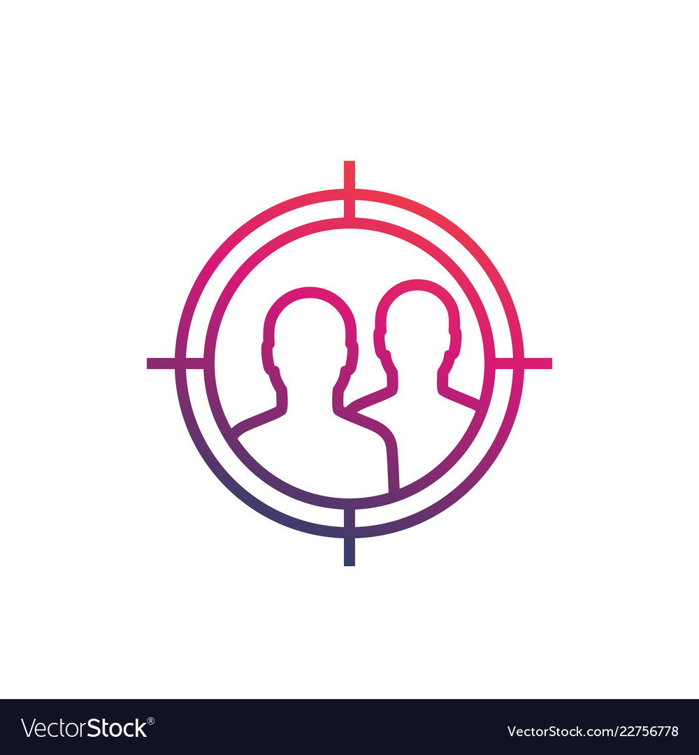 Focus group target audience marketing icon Vector Image Focus group target audience marketing icon Vector Image
