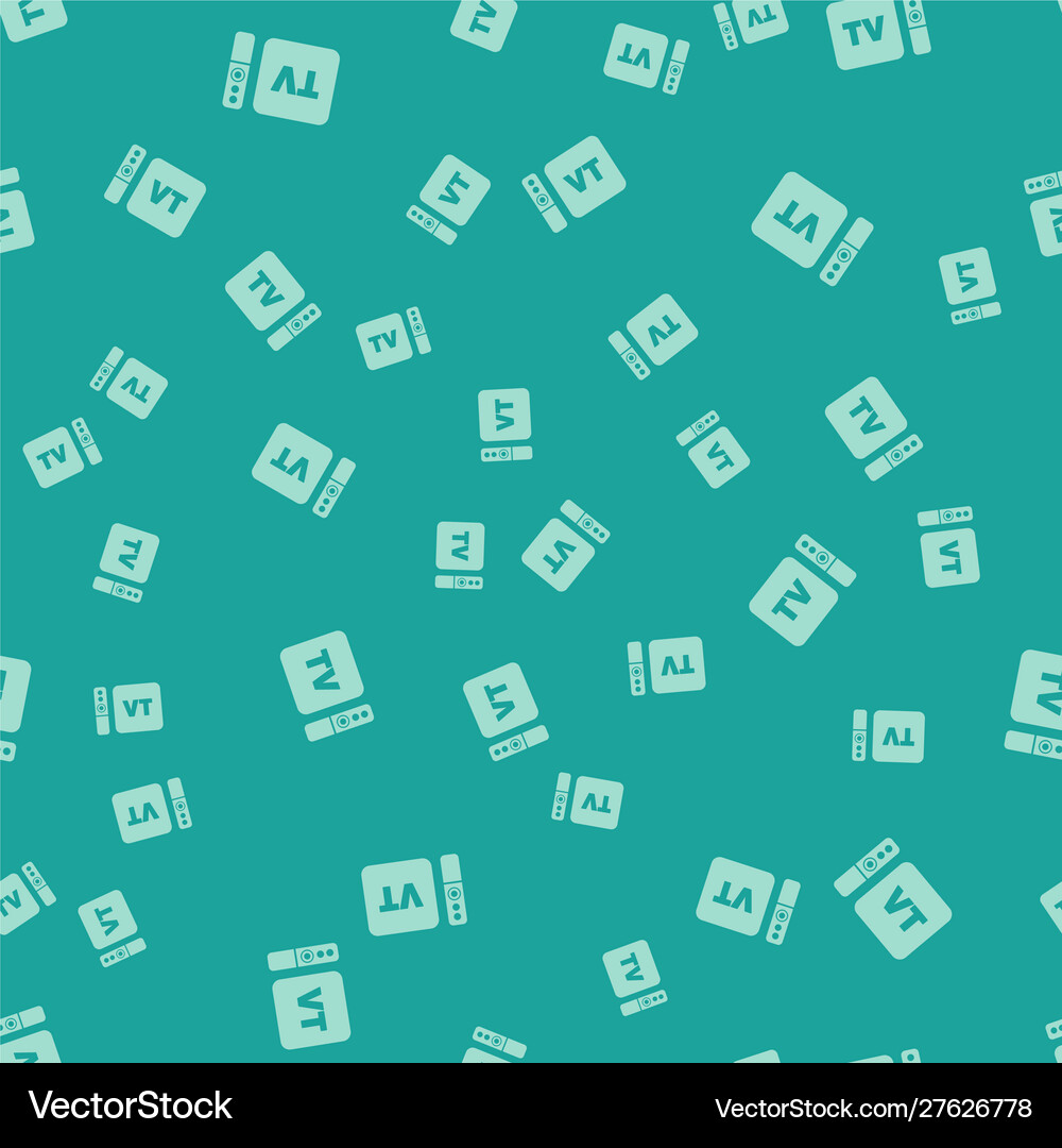 Green multimedia and tv box receiver player Vector Image