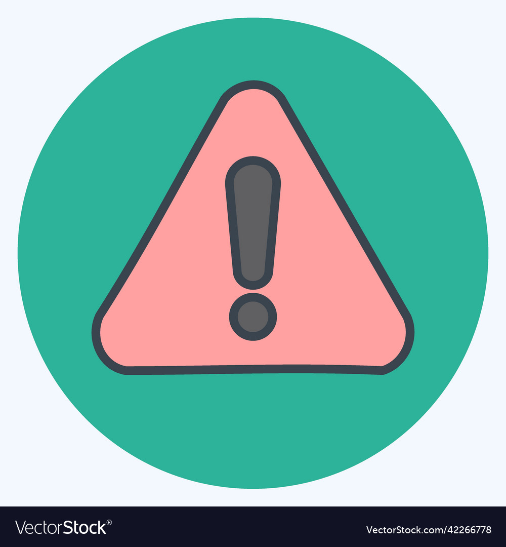 Icon warning sign suitable for programming symbol Vector Image