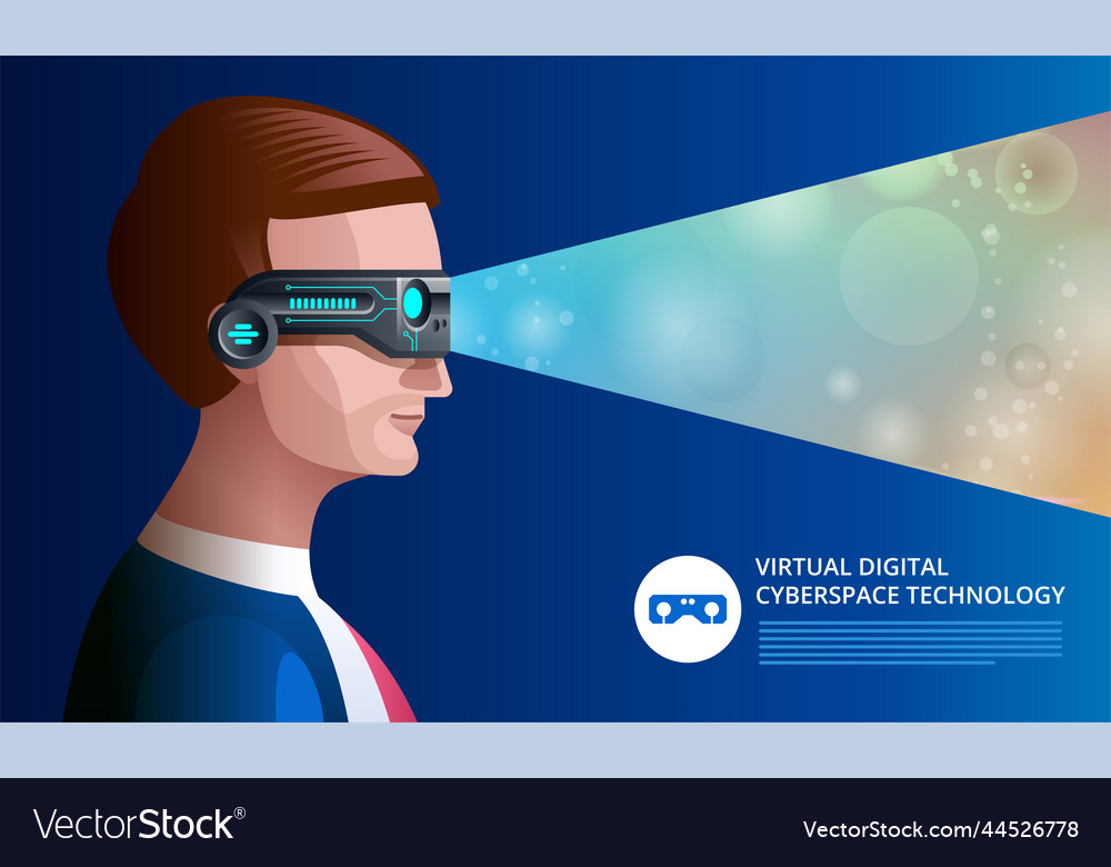 Man using virtual reality glasses Royalty Free Vector Image Man using virtual reality glasses Royalty Free Vector Image