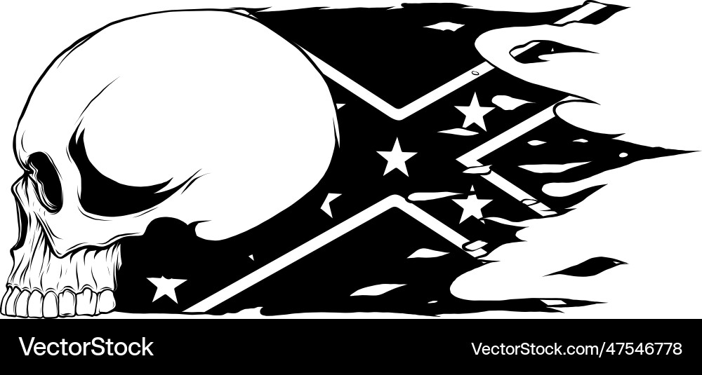 Of outline human skull design Royalty Free Vector Image