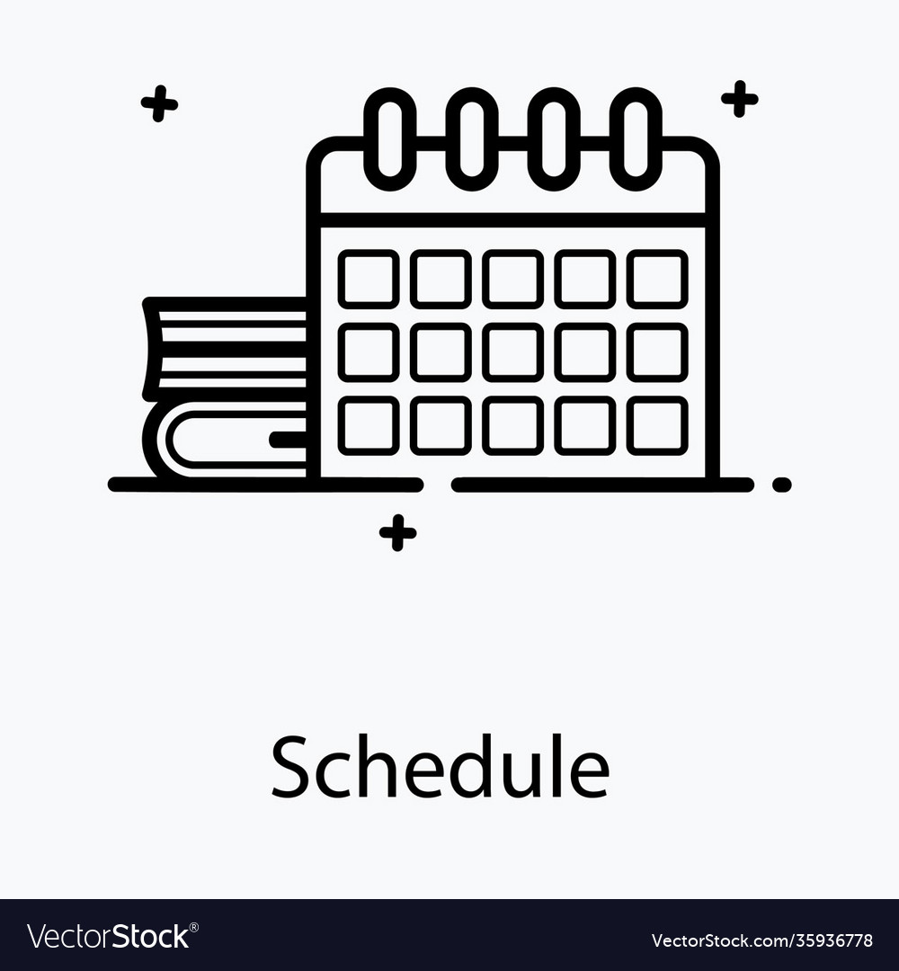 Schedule Royalty Free Vector Image - VectorStock