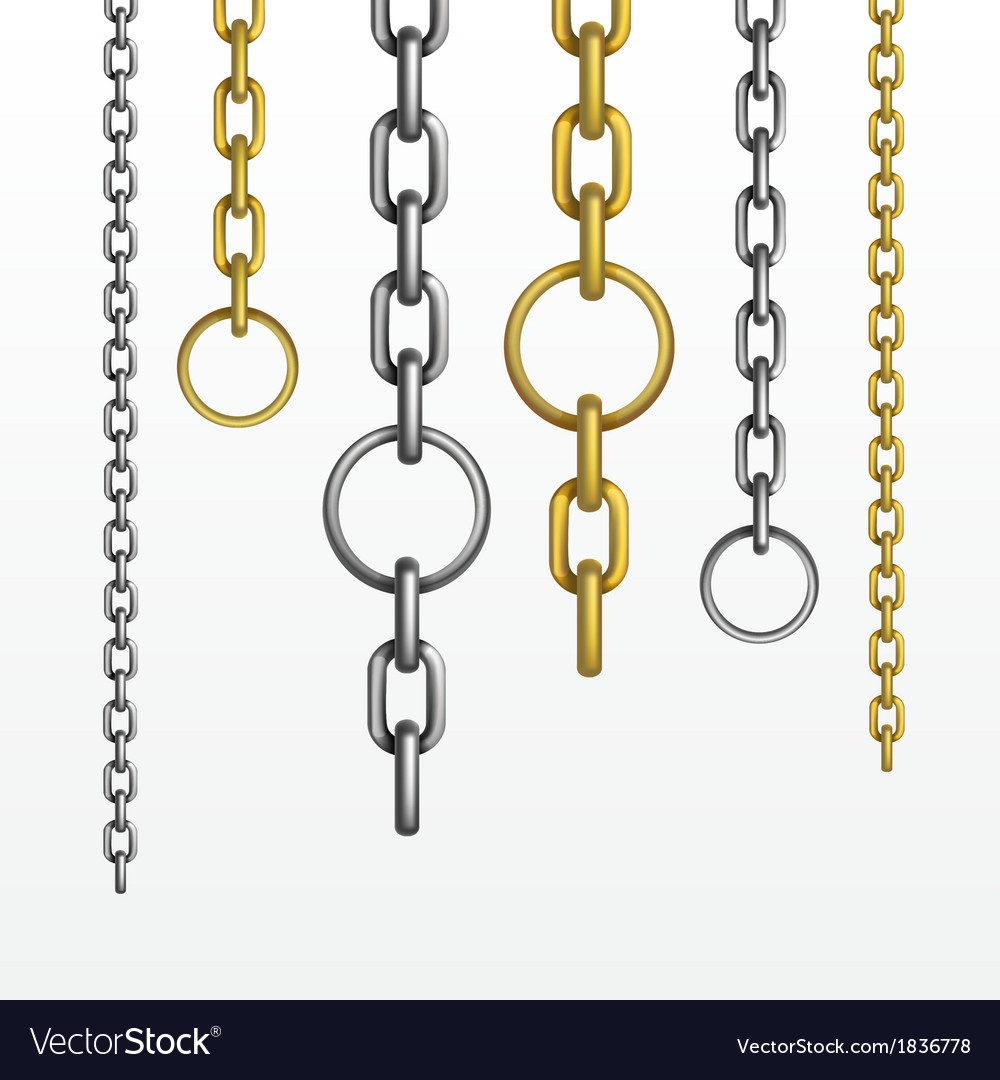 Set chains Royalty Free Vector Image - VectorStock