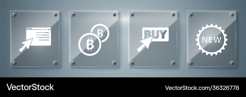 Set price tag with new buy button cryptocurrency Vector Image