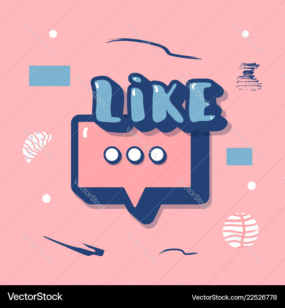 Social media template like card Royalty Free Vector Image