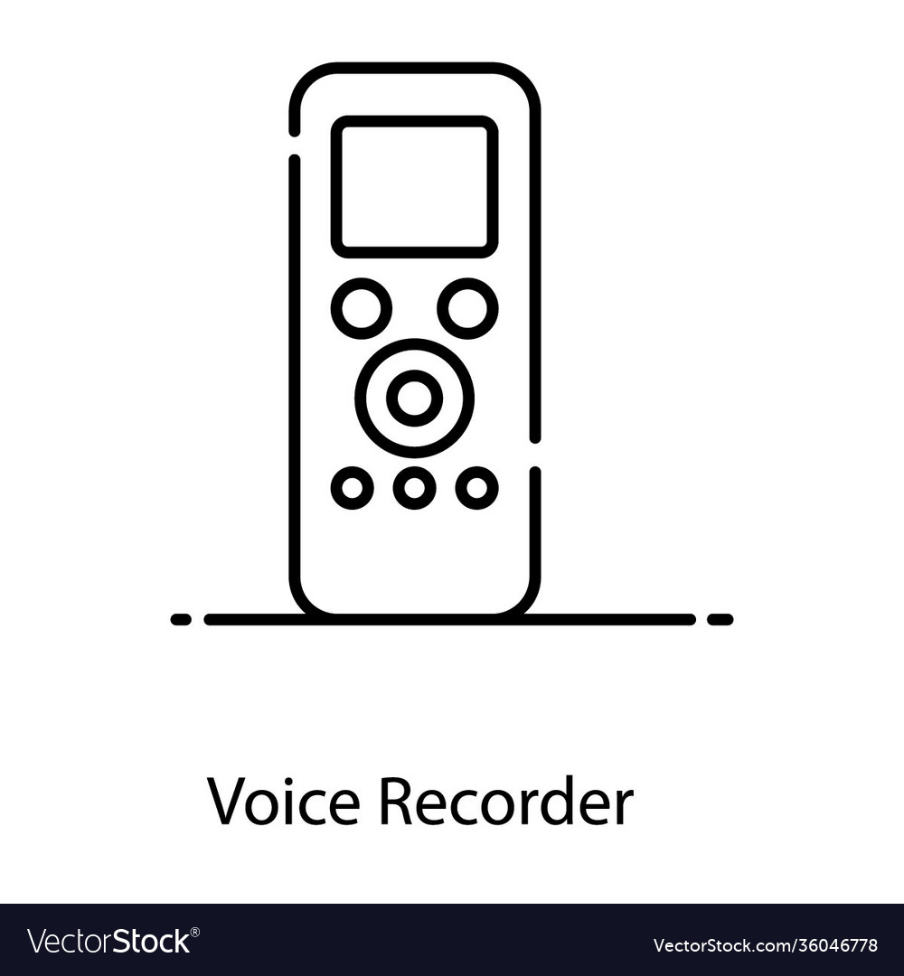 Voice recorder Royalty Free Vector Image - VectorStock