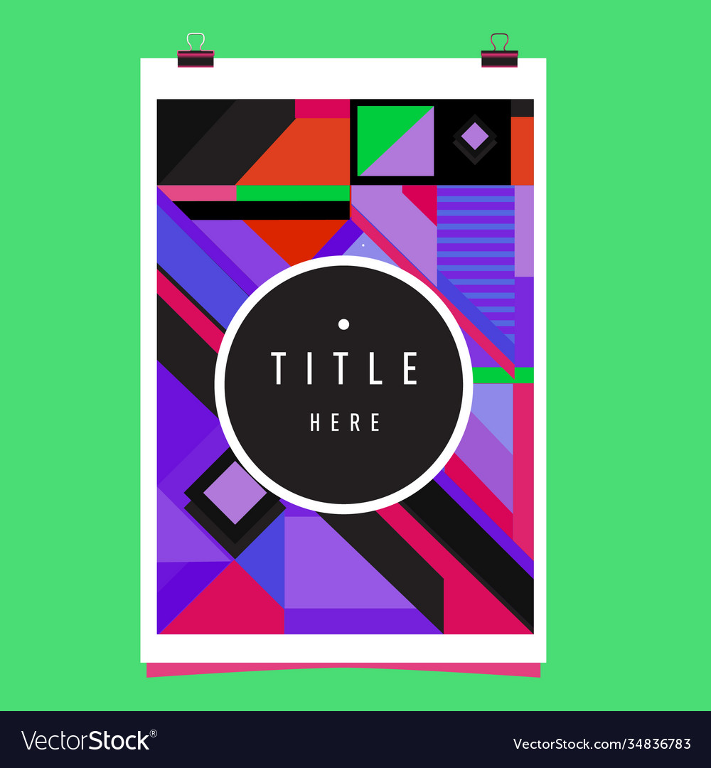 Abstract Colorful Geometric Pattern Background Vector Image