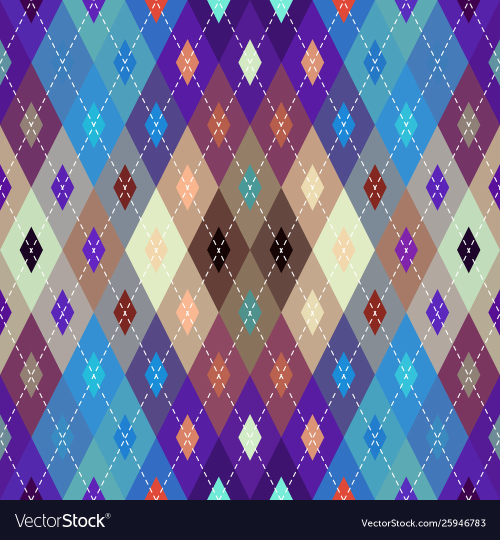 Argyle seamless pattern background Royalty Free Vector Image