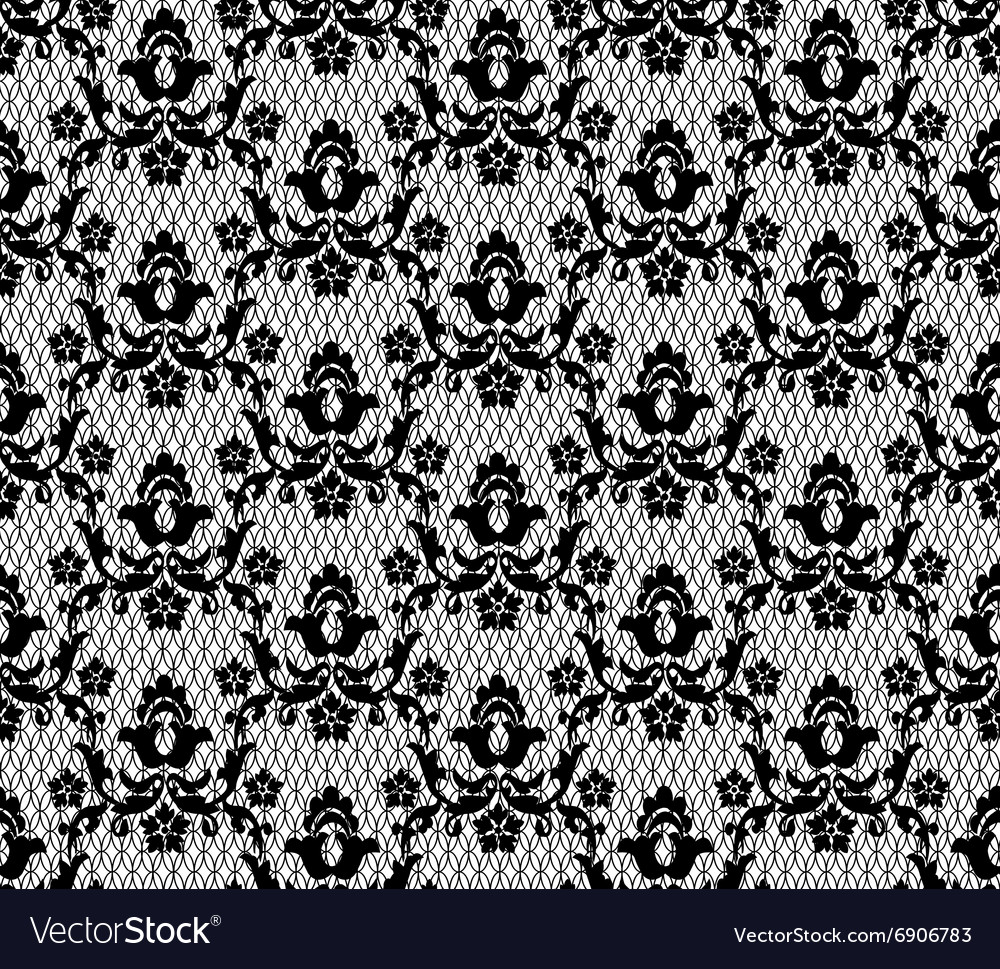 Black lace pattern Royalty Free Vector Image - VectorStock
