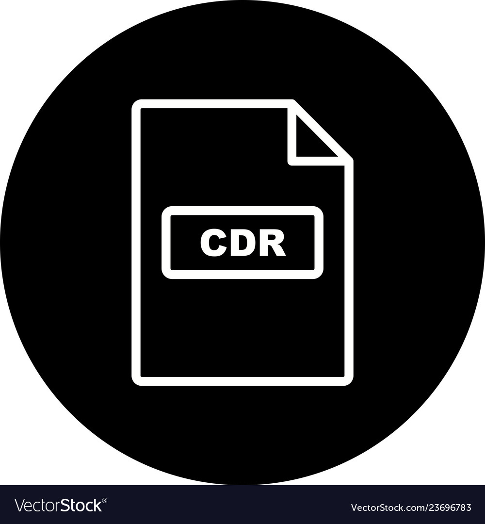 Cdr icon Royalty Free Vector Image - VectorStock