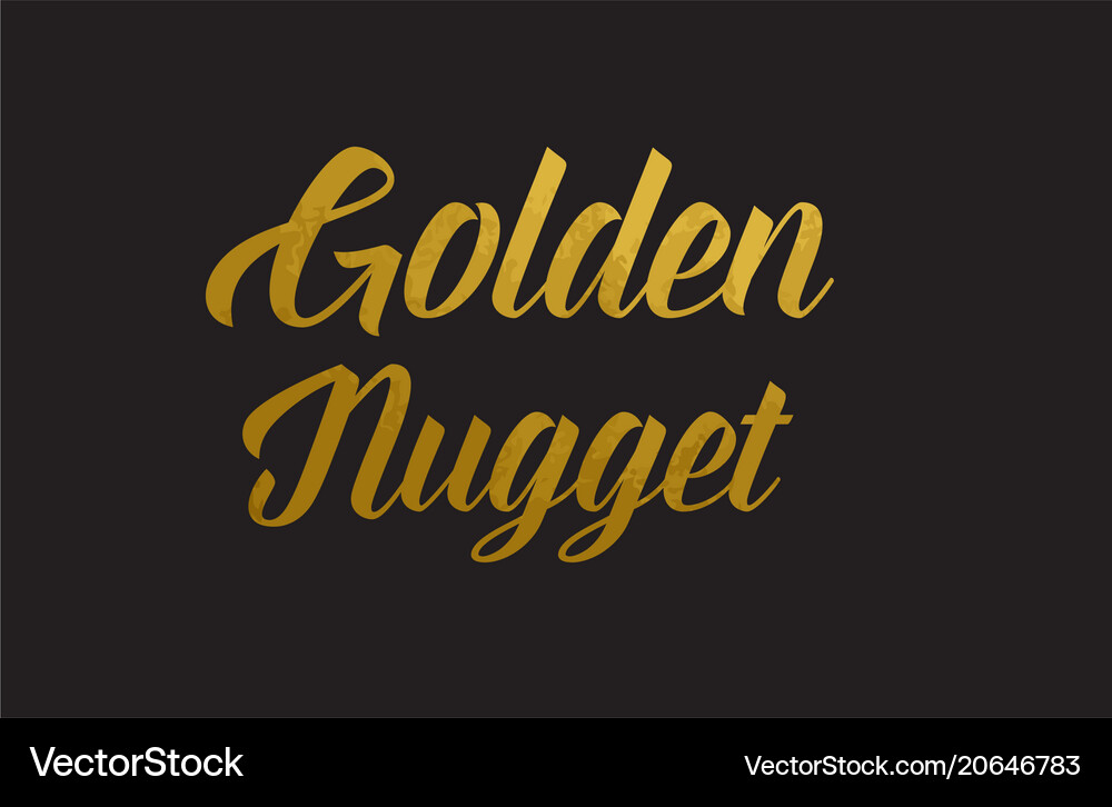 Golden Nugget Vector Logo Large Gold Nugget Illustration On