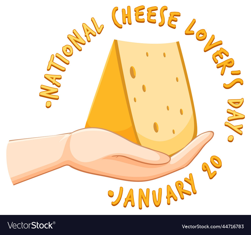 National cheese lovers day icon Royalty Free Vector Image