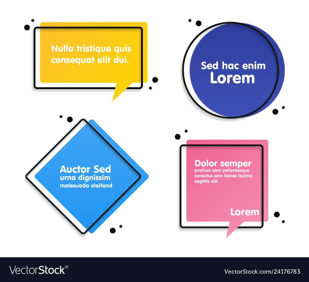 Quote text bubble commas note message and comment Vector Image