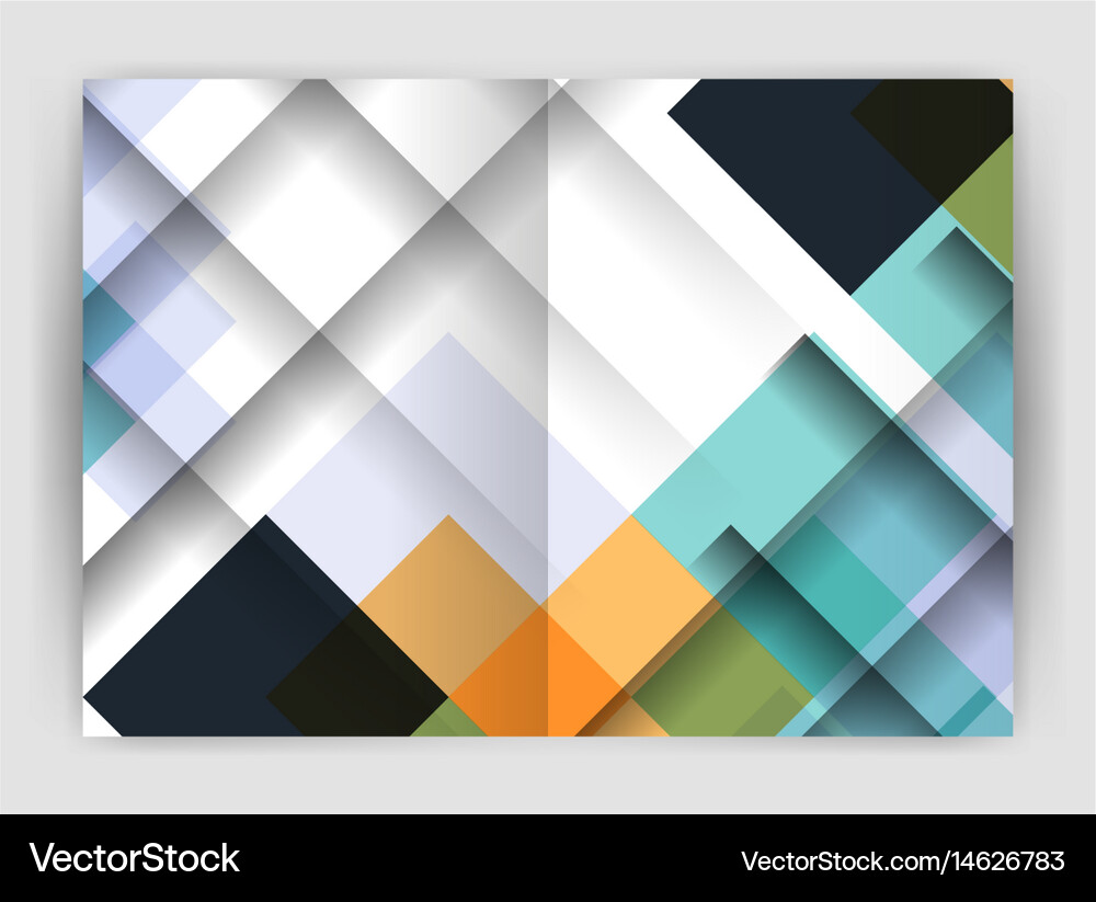 Square design corporate business flyer Royalty Free Vector