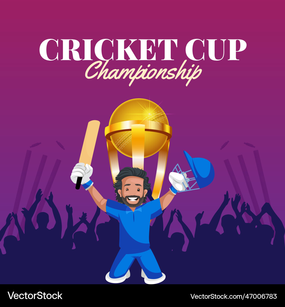 T20 cricket world cup banner design template Vector Image