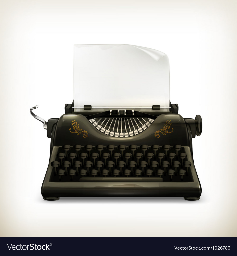 Typewriter Royalty Free Vector Image - VectorStock