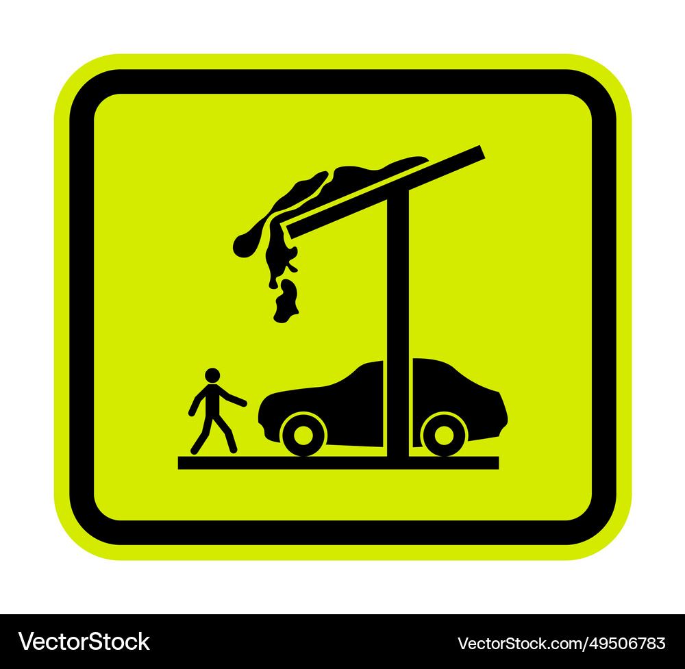 Warning sign falling ice and snow symbol Vector Image