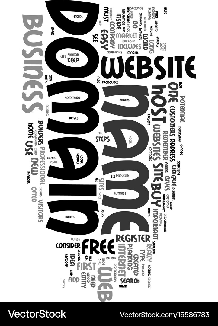 You need your own domain name text word cloud Vector Image
