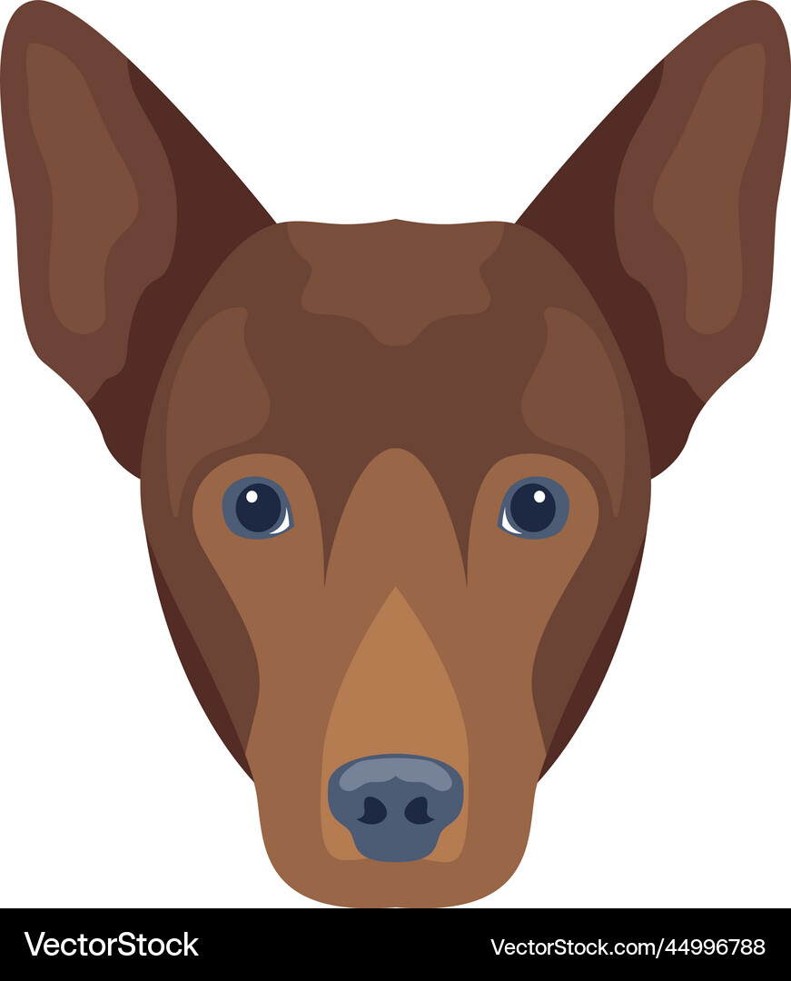 A flat icon design of dog Royalty Free Vector Image