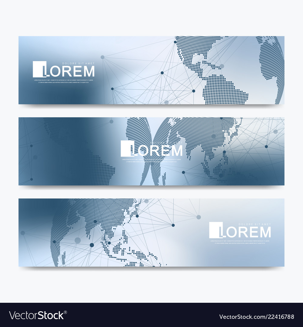 Abstract set of modern website banners Royalty Free Vector