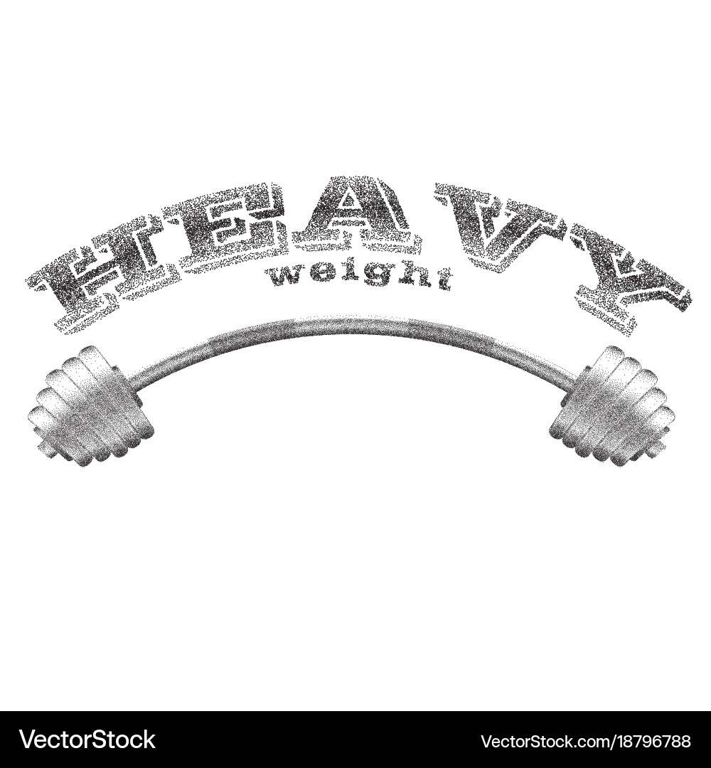 Barbell isolated heavy weight Royalty Free Vector Image
