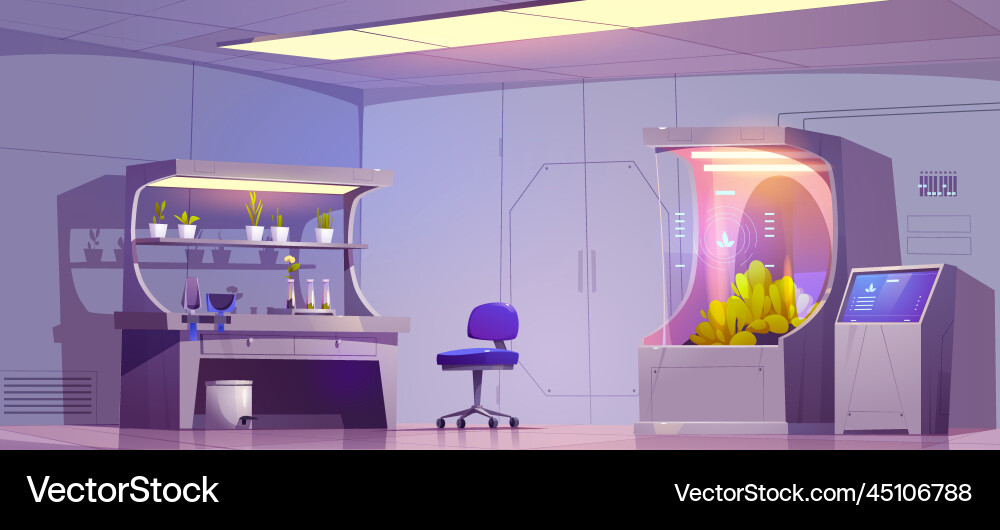 Biology laboratory for plants science research Vector Image