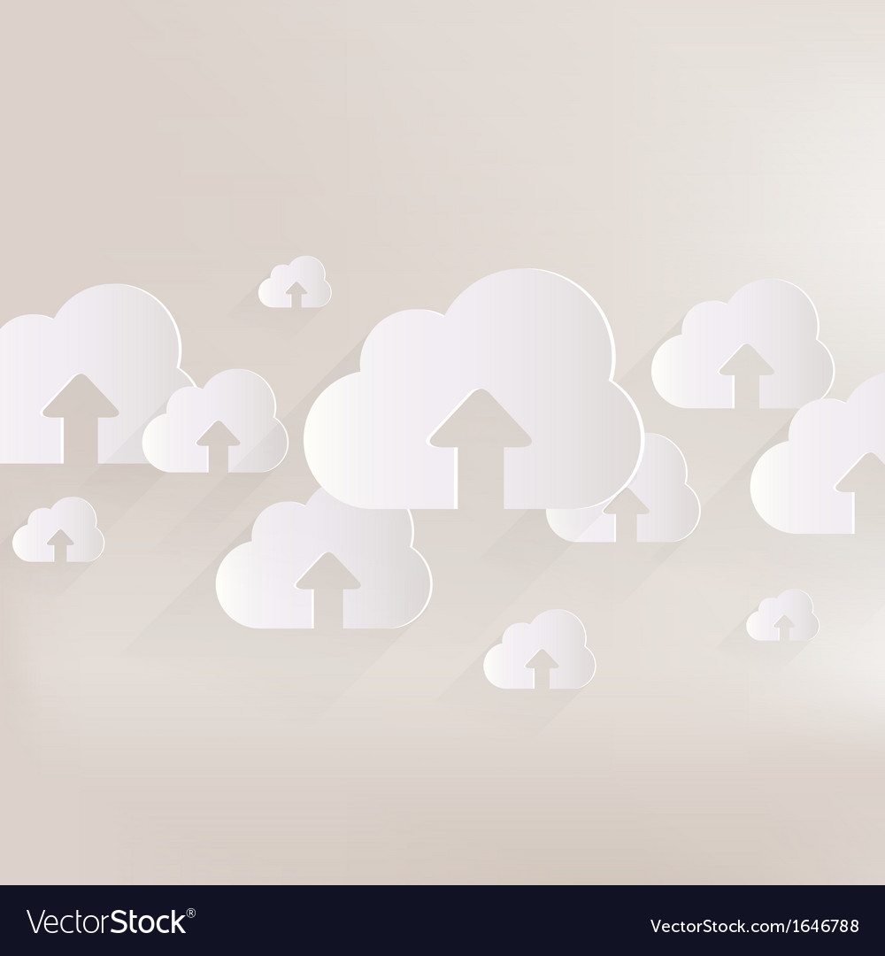 Cloud upload application web icon Royalty Free Vector Image