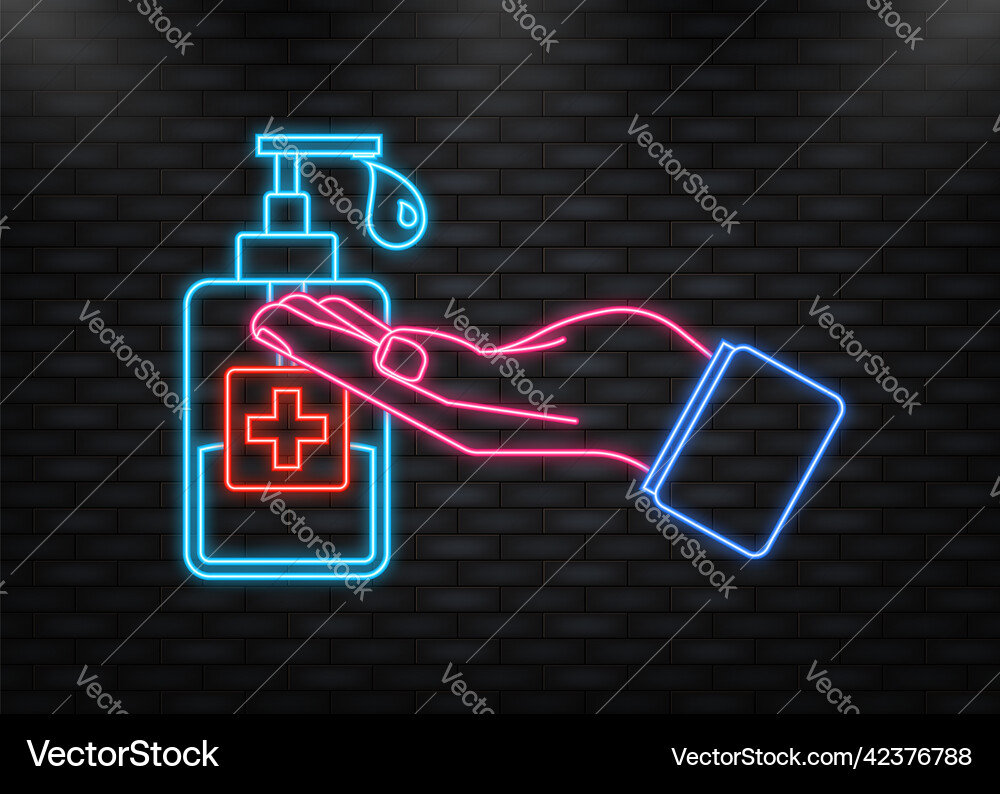 Disinfection sanitizer on transparent background Vector Image