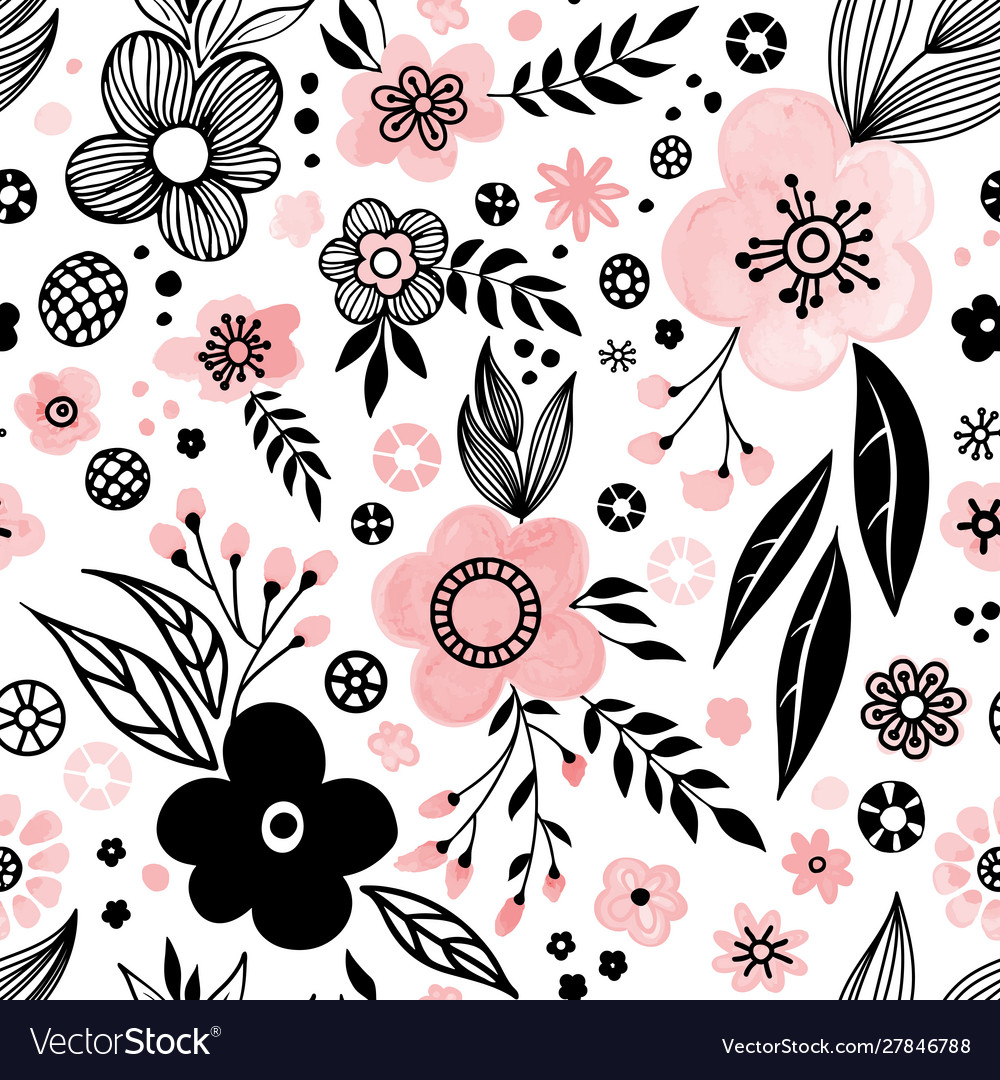 Floral seamless pattern Royalty Free Vector Image