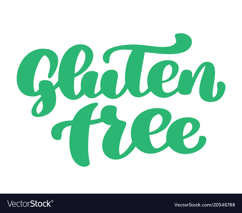 Gluten free hand drawn lettering phrase isolated Vector Image Gluten free hand drawn lettering phrase isolated Vector Image