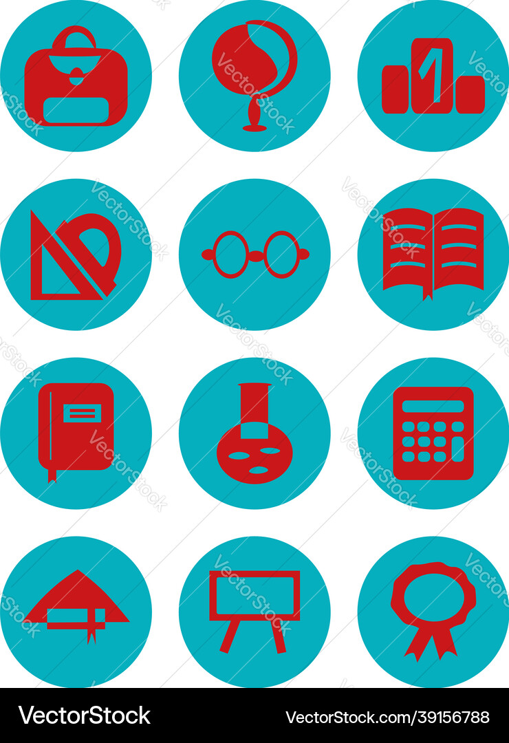 School study icon on white background Royalty Free Vector