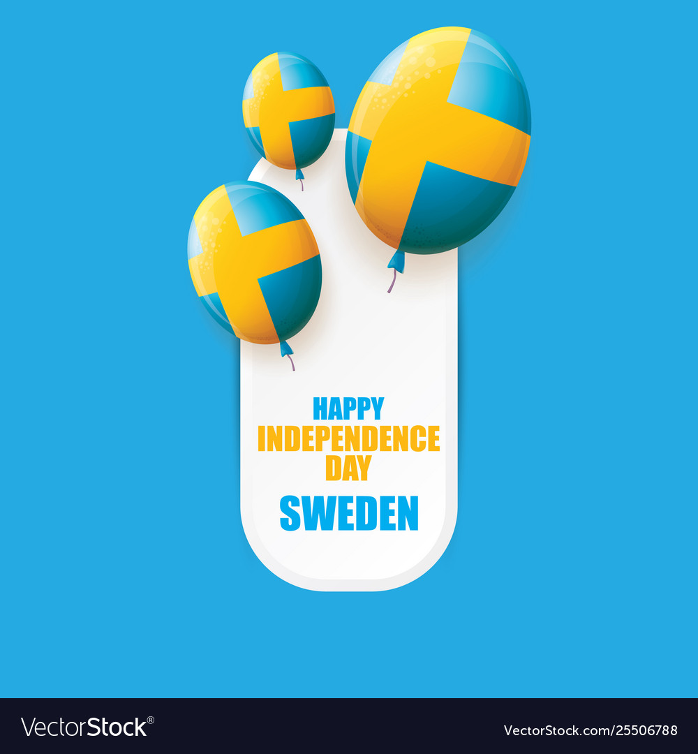 Sweden independence day celebration banner Vector Image