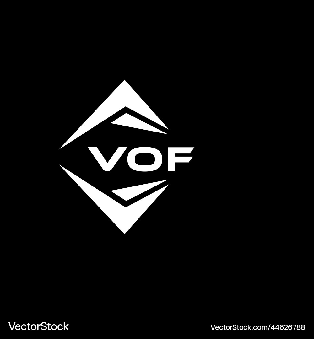 Vof abstract technology logo design on black Vector Image