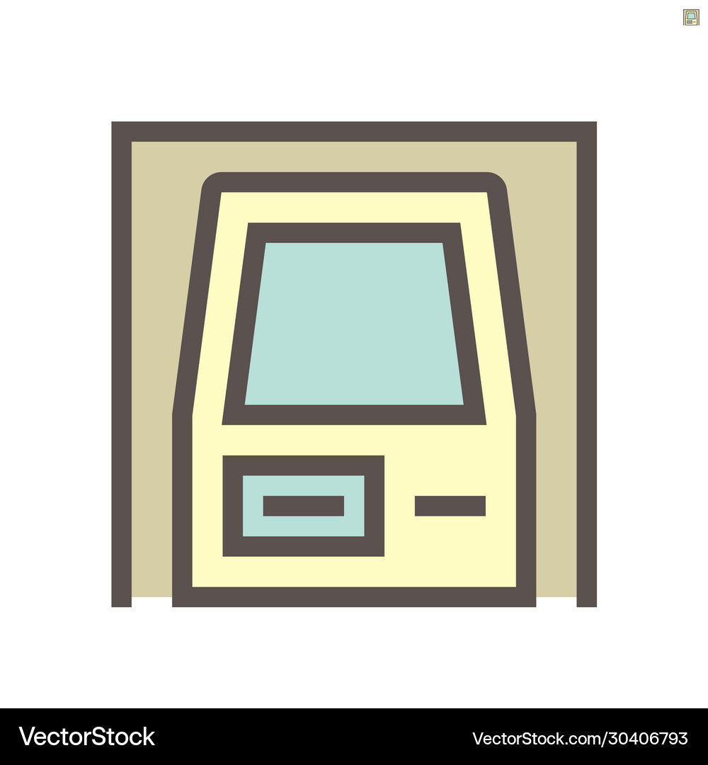 Atm machine icon design for financial graphic Vector Image