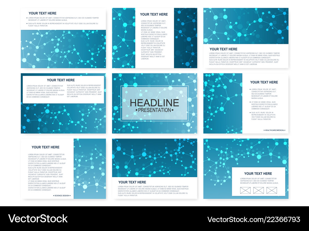 Big set of templates for presentation Royalty Free Vector