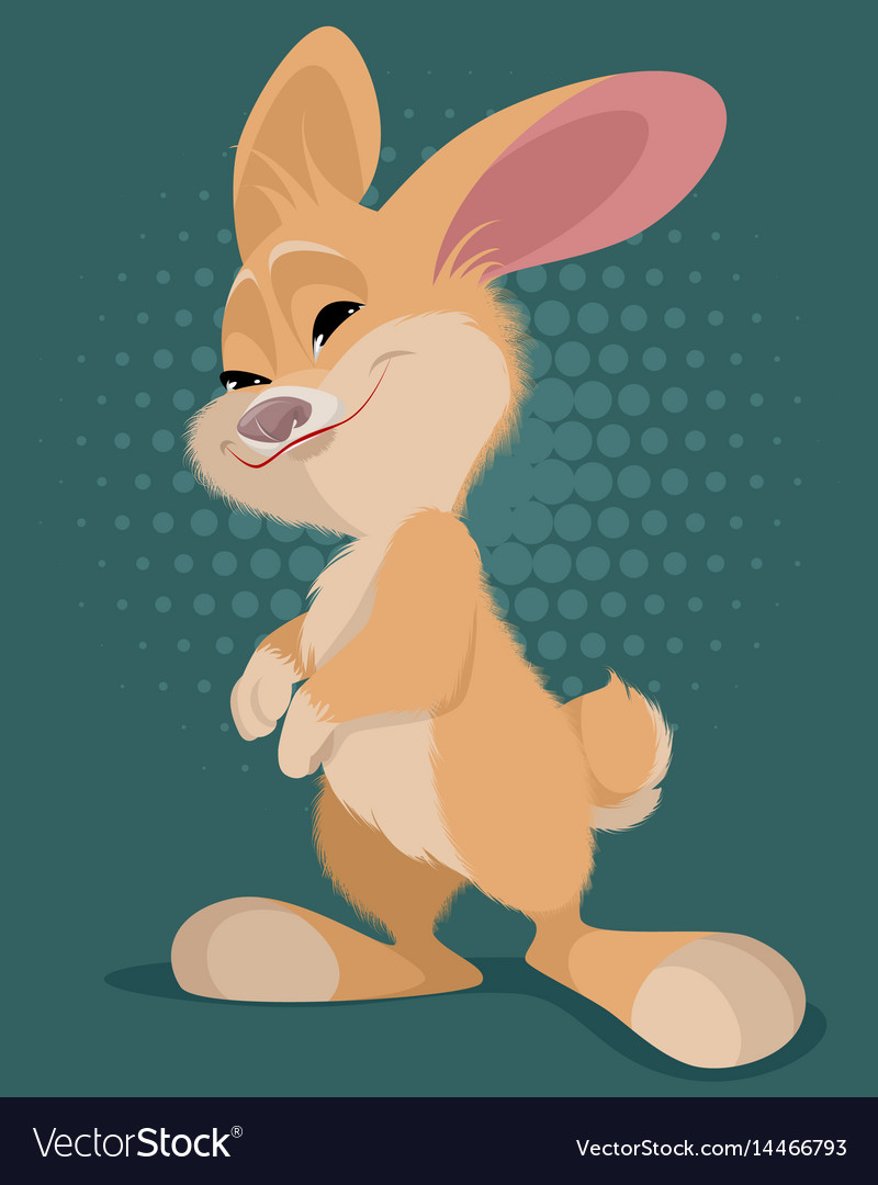 Little funny bunny Royalty Free Vector Image - VectorStock