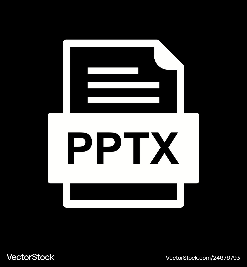 Pptx file document icon Royalty Free Vector Image