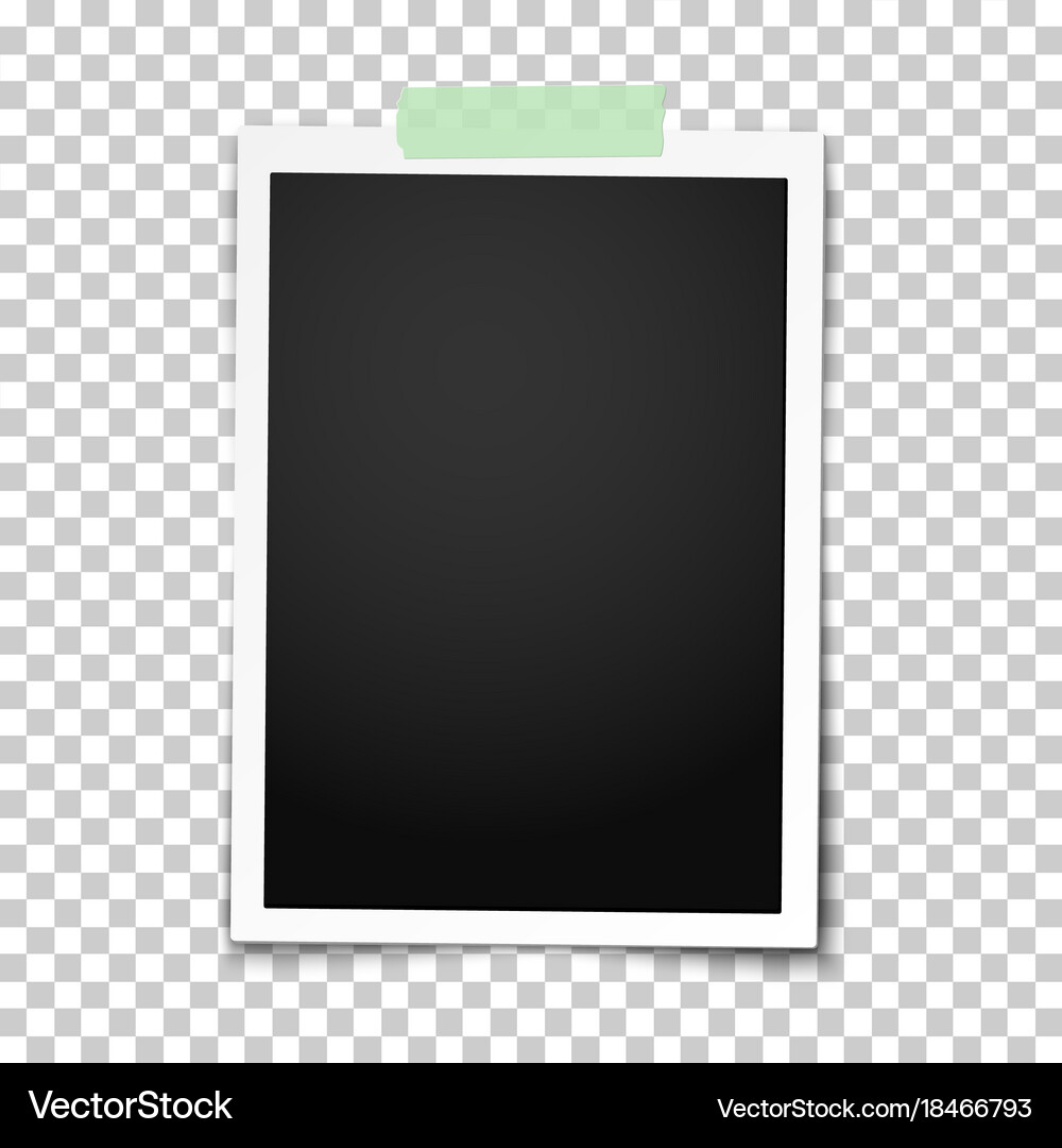 Realistic classic photo frame with straight edges Vector Image