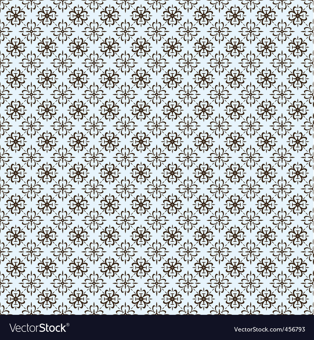 Repeating ornate clover pattern Royalty Free Vector Image