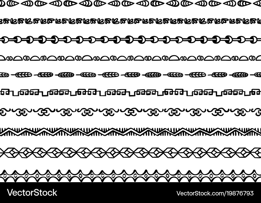 Seamless borders Royalty Free Vector Image - VectorStock