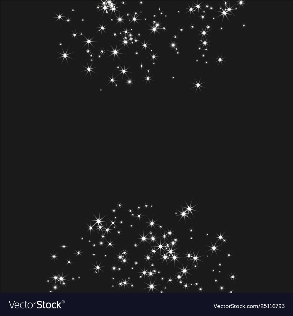 Silver Falling Confetti Stars Royalty Free Vector Image