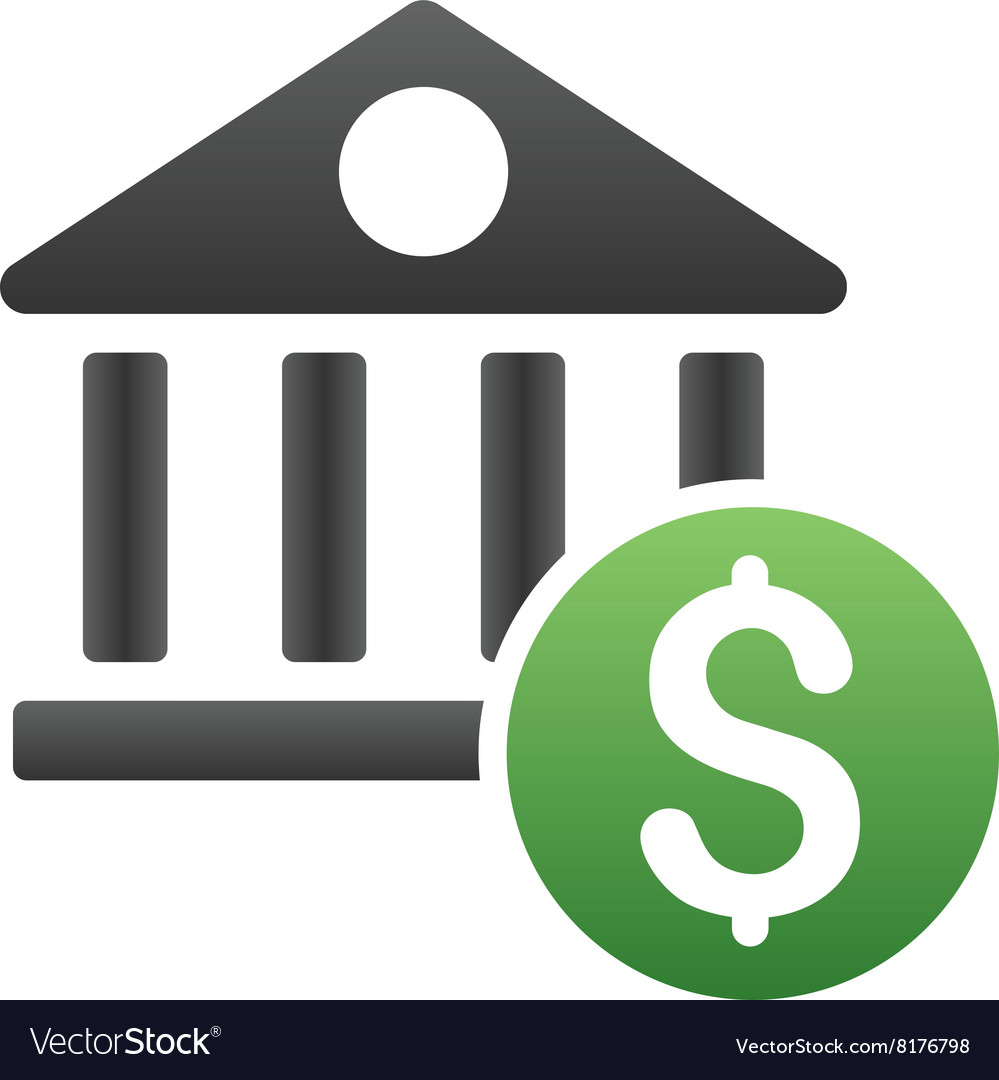 Banking gradient icon Royalty Free Vector Image