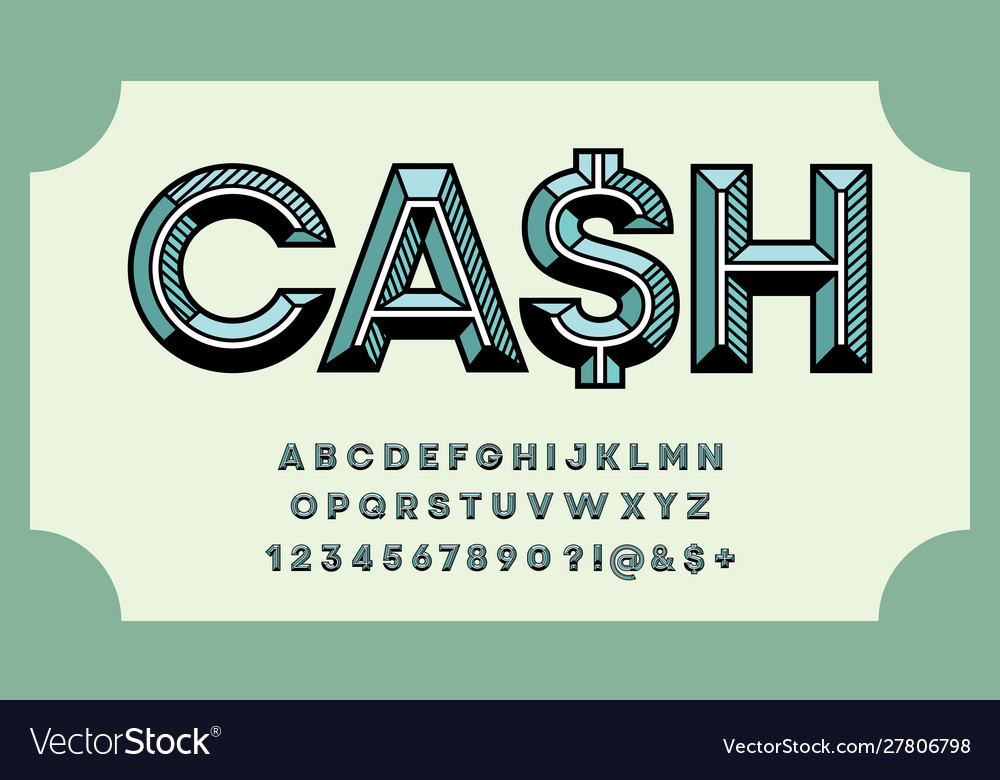 Chisel font Royalty Free Vector Image - VectorStock