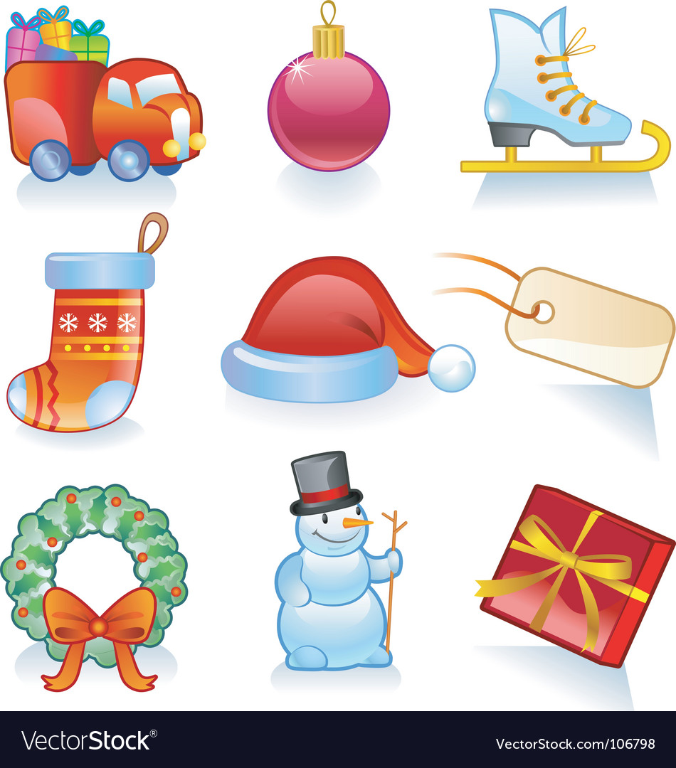 Christmas set Royalty Free Vector Image - VectorStock