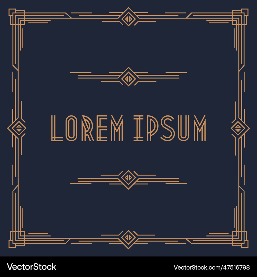 Greeting card template square shape geometric art Vector Image